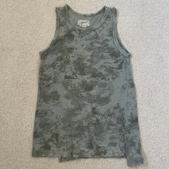 Tops | Current Elliot Distressed Camo Tank Top | Poshmark